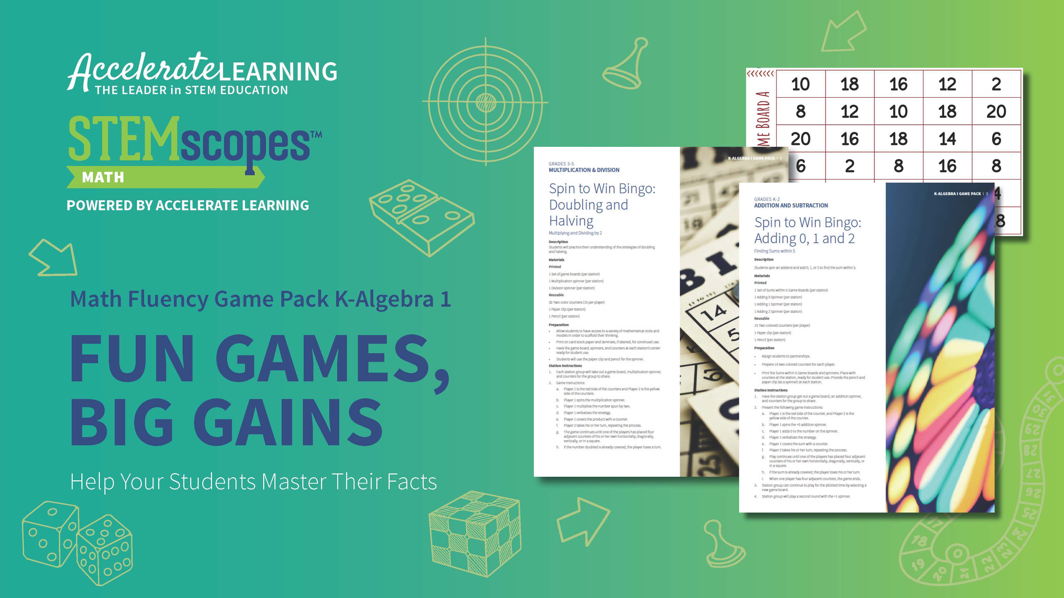 STEMscopes Math | Fun Math Fluency Games for K- Algebra 1 | Accelerate Learning